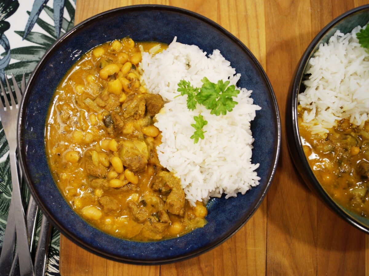 Iransk oksegryde med koriander - Oksekødgryde med ris - Min Madopskrift